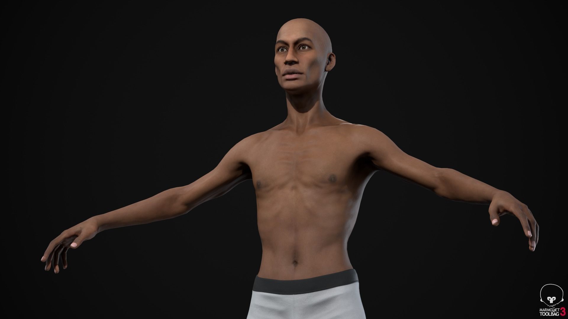 3D model Black skinny man VR / AR / low-poly | CGTrader