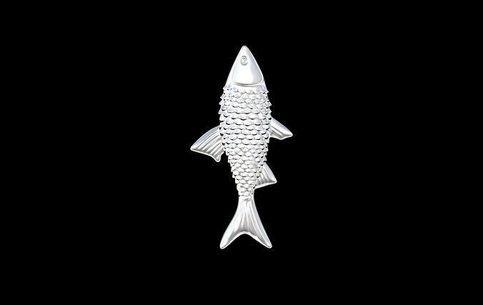 Silver fish 3D model 3D printable | CGTrader