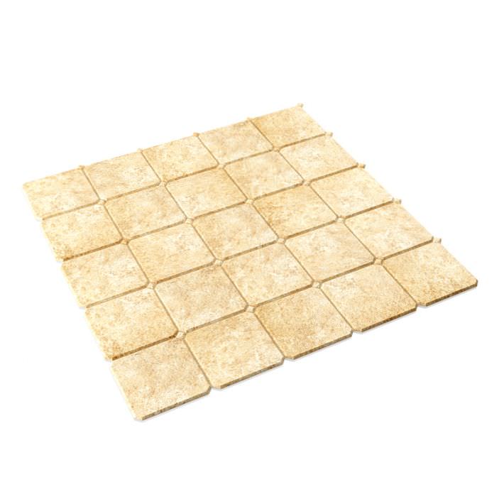 Square Sand Color Floor Tiles 3D model | CGTrader