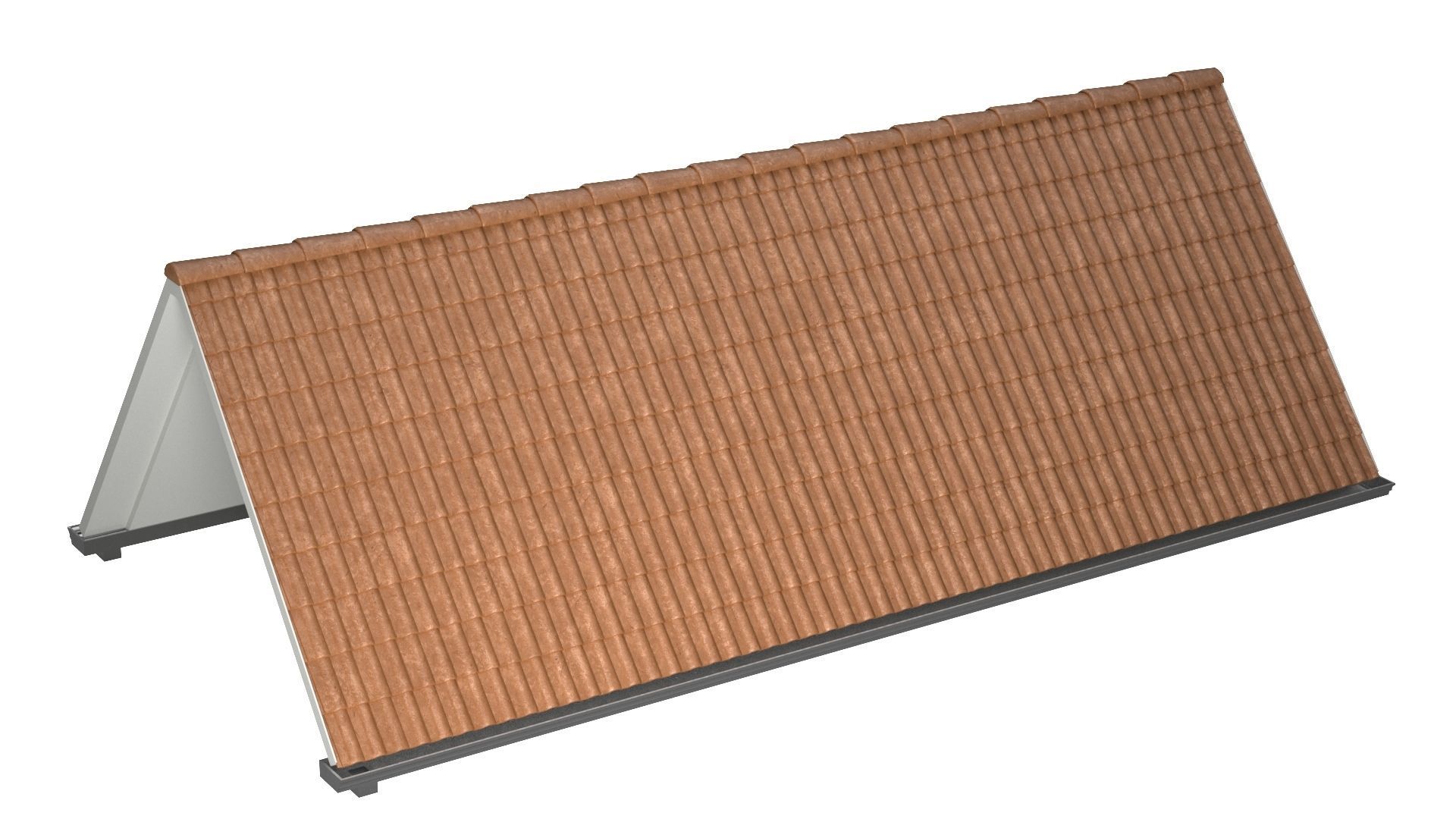 Open Gable Roof 1 3D model | CGTrader