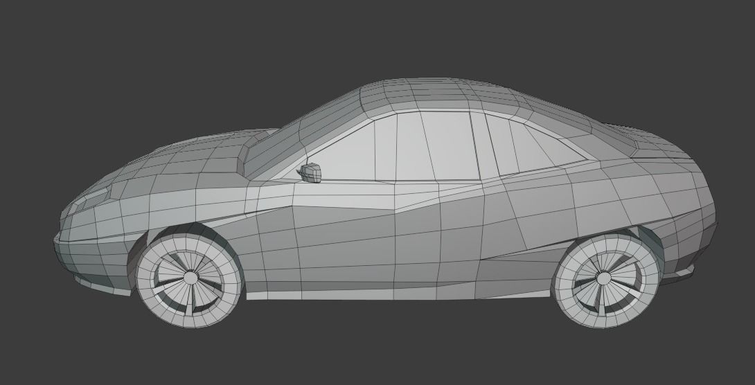 3D model Fiat Coupe low poly 3D model VR / AR / low-poly | CGTrader