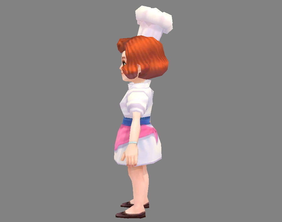 3D model Cartoon female chef VR / AR / low-poly | CGTrader