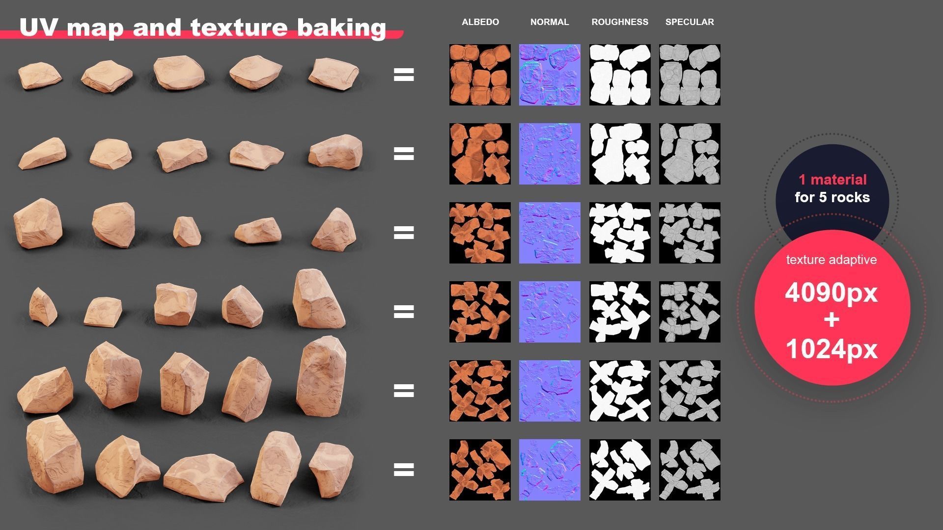 3D model 120 stylized rock asset pack - VR - AR - Low-Poly - Game ready ...