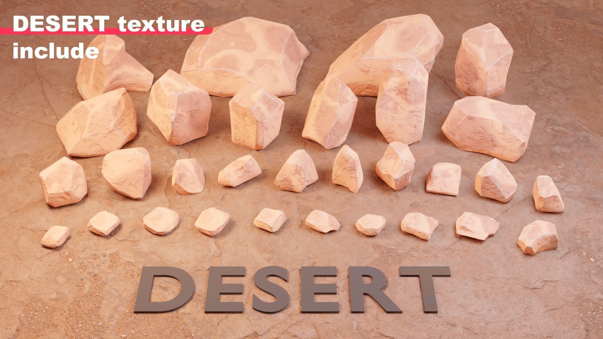 3D model 120 stylized rock asset pack - VR - AR - Low-Poly - Game ready ...