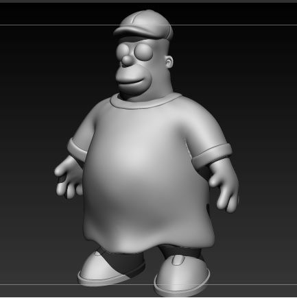 Fat Homer Simpson 3D model 3D printable | CGTrader