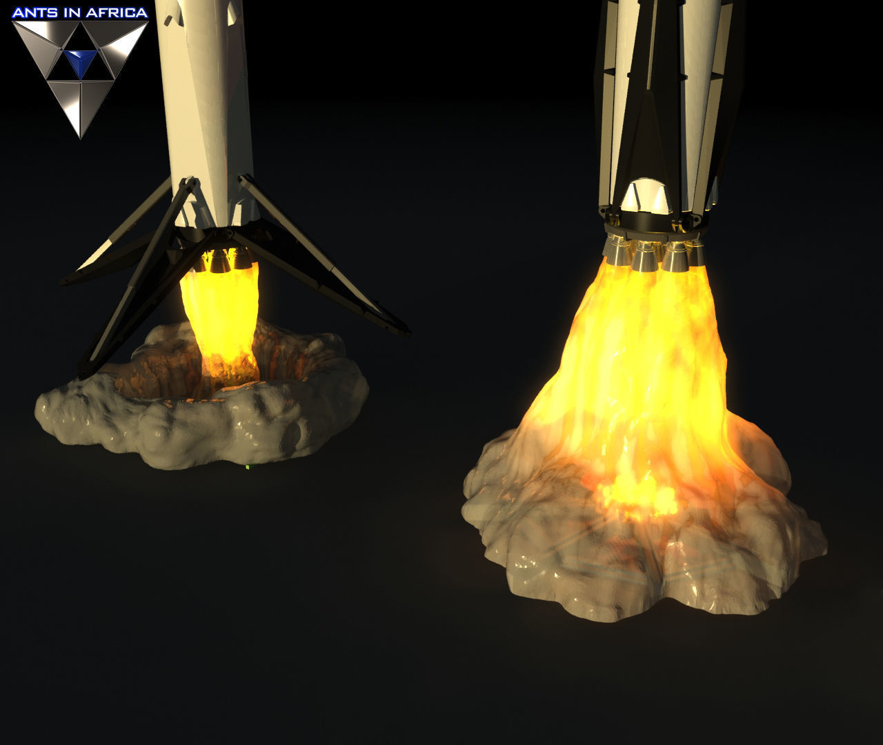Stand and Lamp for Falcon Rocket free 3D model 3D printable | CGTrader