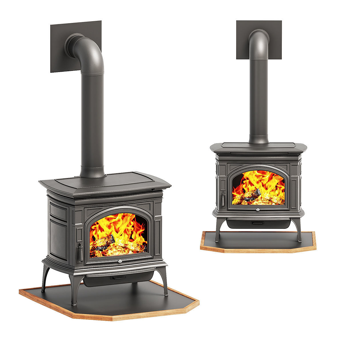 Wood burning stove 3D model | CGTrader