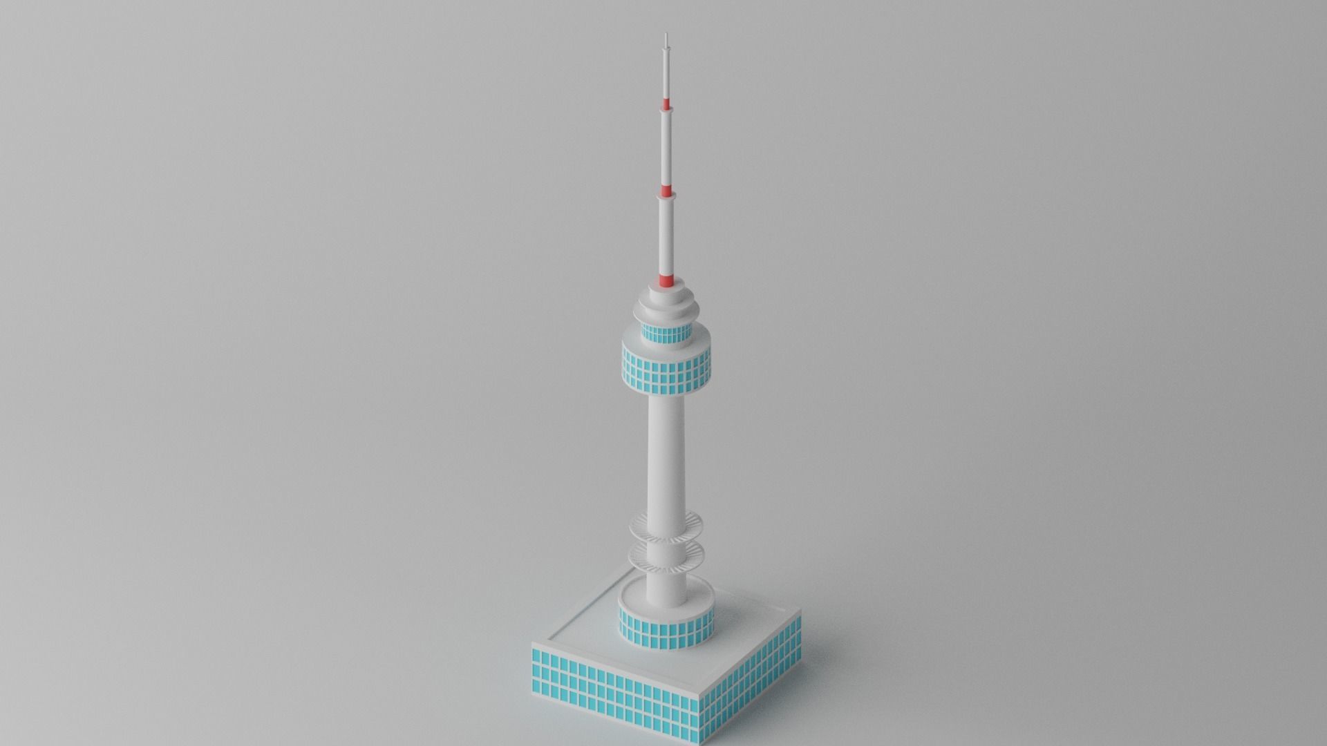 3D model Cartoon N Seoul Tower Landmark VR / AR / low-poly | CGTrader