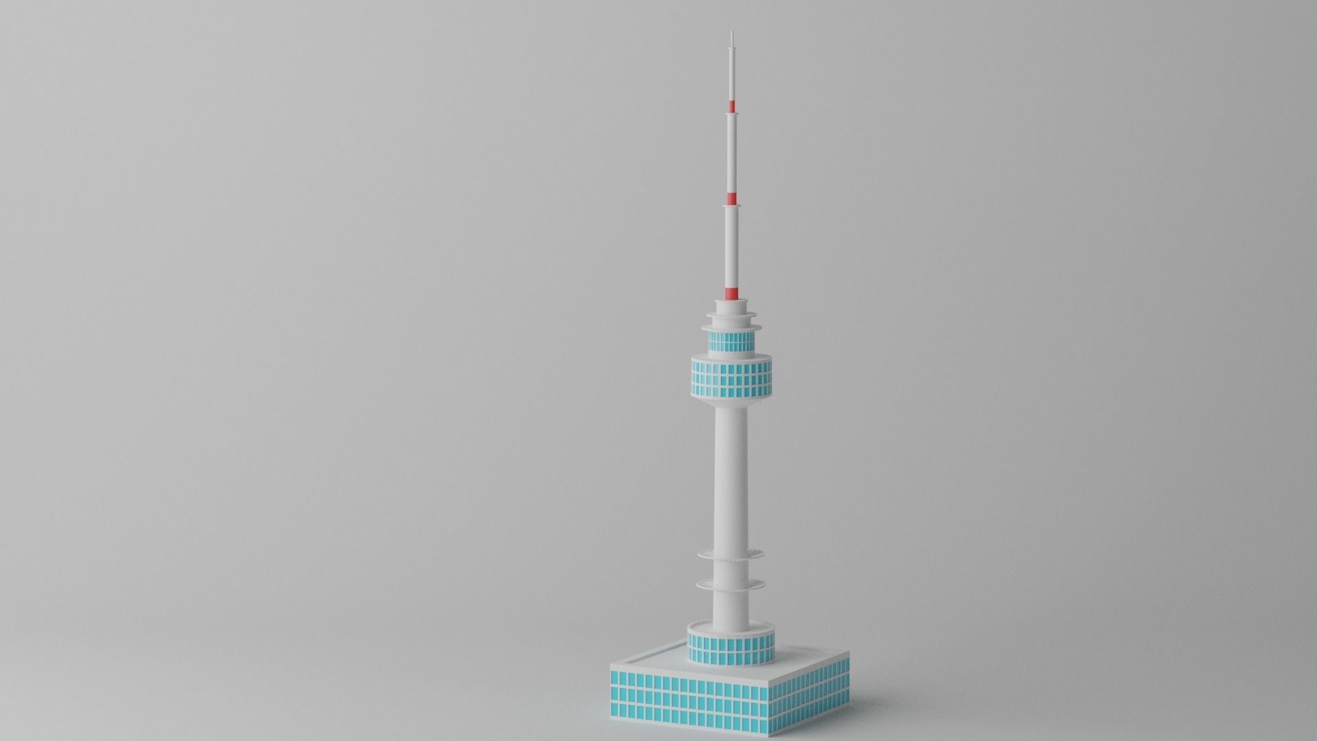 3D model Cartoon N Seoul Tower Landmark VR / AR / low-poly | CGTrader