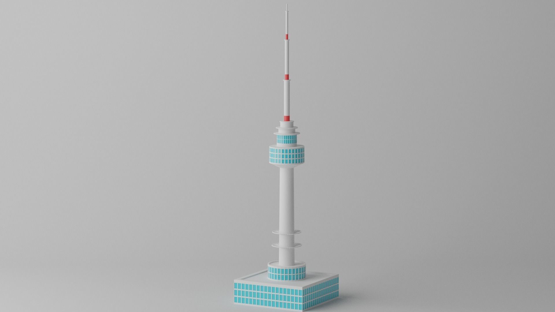 3D model Cartoon N Seoul Tower Landmark VR / AR / low-poly | CGTrader