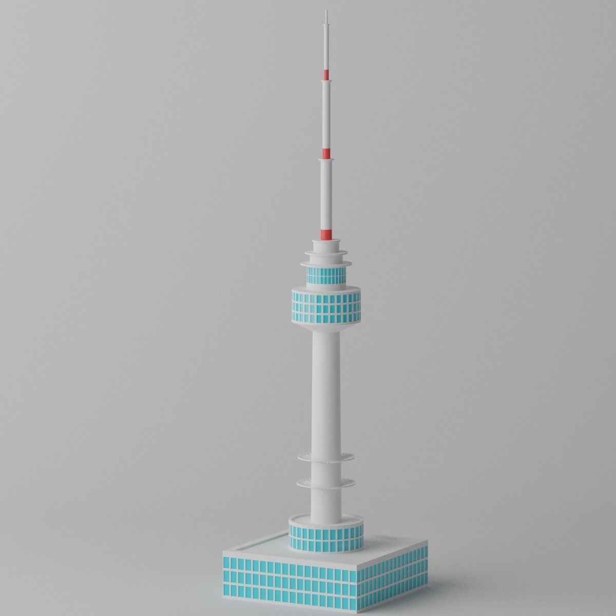 3D model Cartoon N Seoul Tower Landmark VR / AR / low-poly | CGTrader