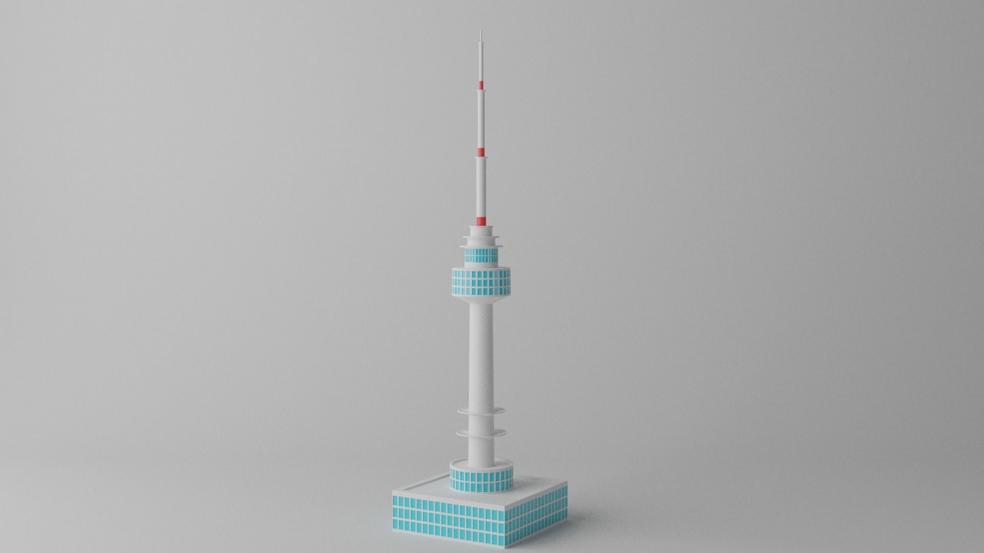 3D model Cartoon N Seoul Tower Landmark VR / AR / low-poly | CGTrader