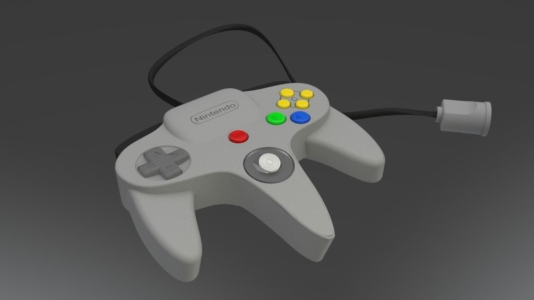Nintendo 64 control free 3D model | CGTrader