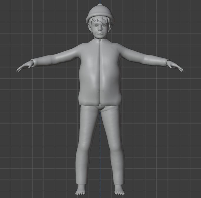 Character With Winter Cloths Low-poly 3D model version2 free 3D model ...