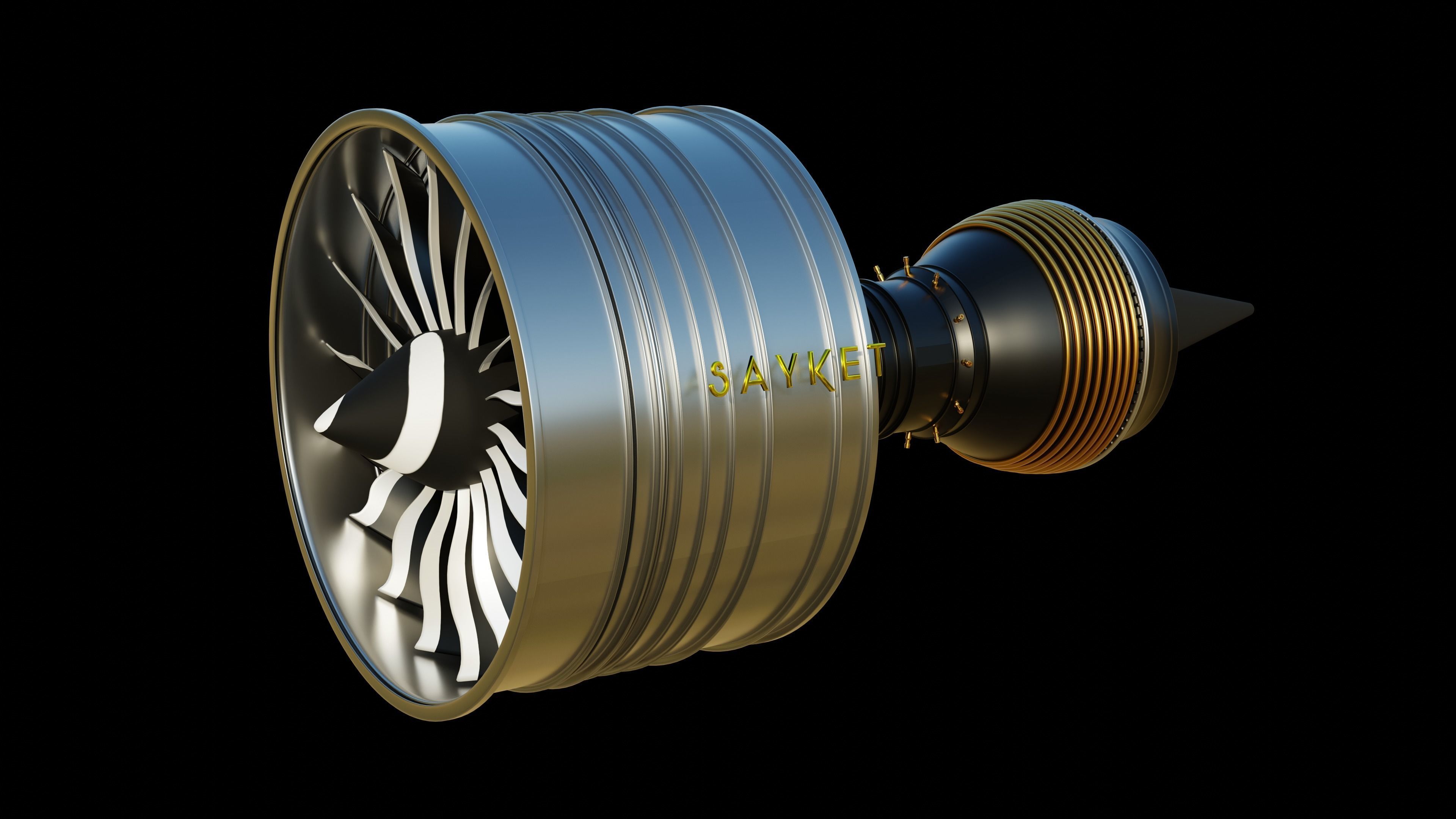 High Poly Airplane Jet Engine 3D model 3D model | CGTrader