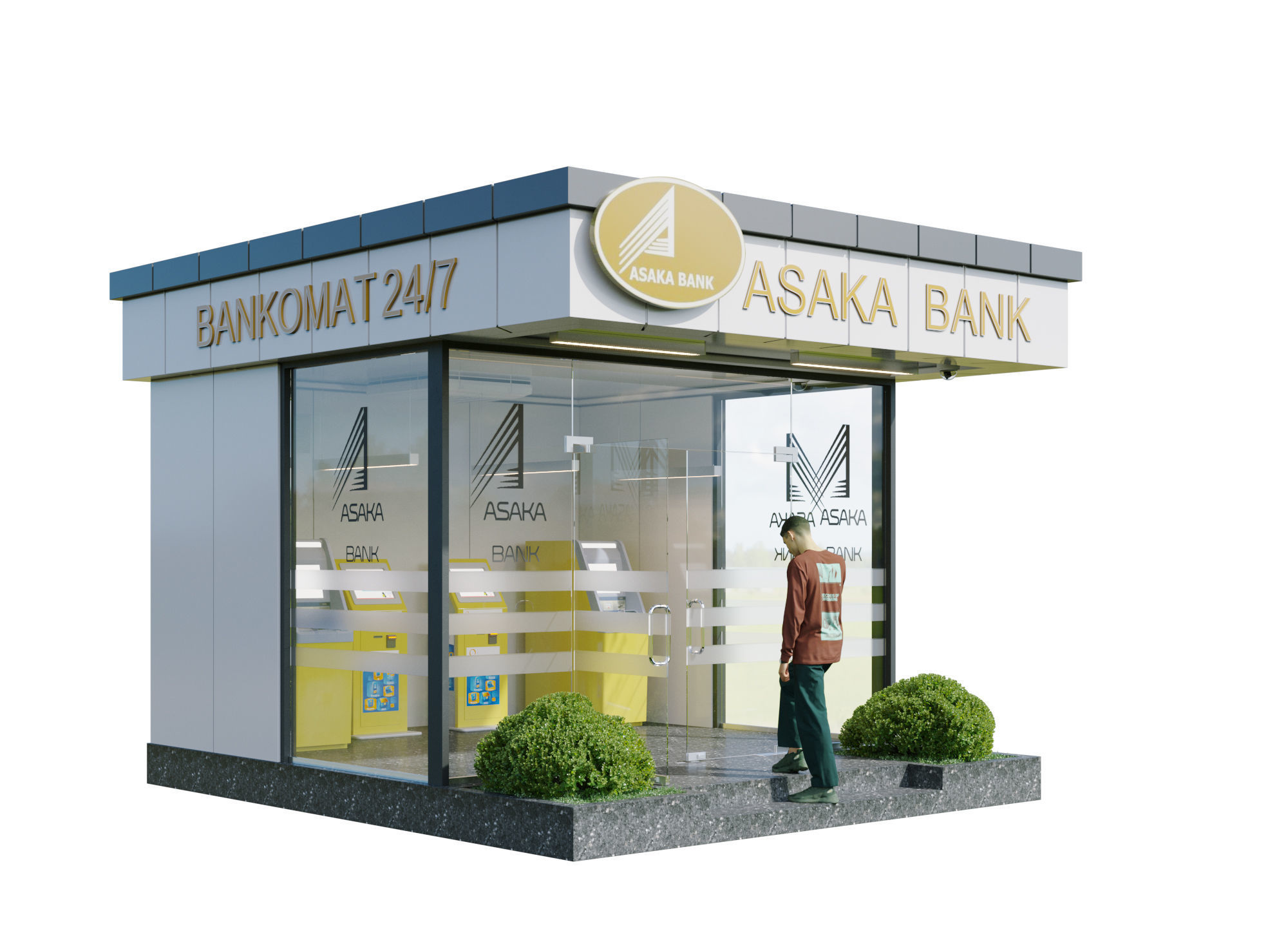 ATM - small bank 3D model | CGTrader