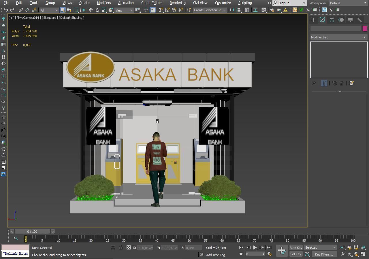 ATM - small bank 3D model | CGTrader