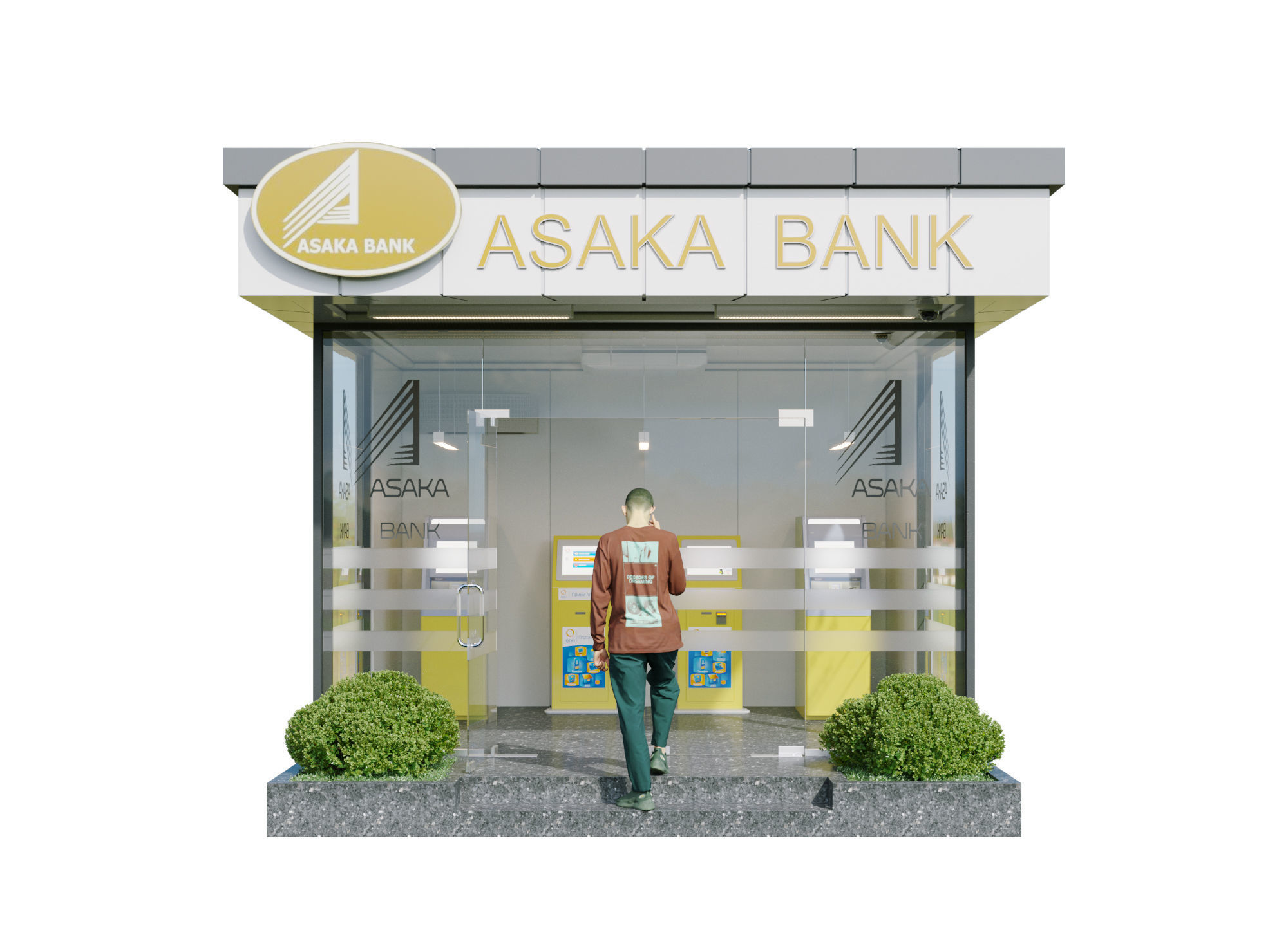 ATM - small bank 3D model | CGTrader