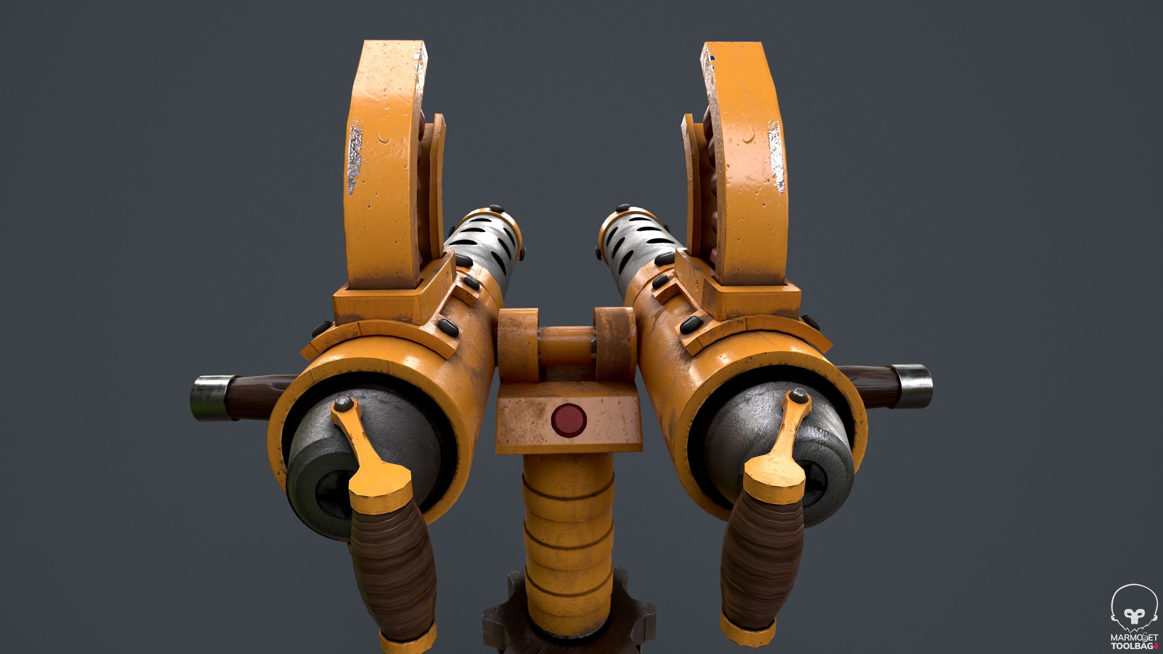 Machine gun turret free VR / AR / low-poly 3D model | CGTrader