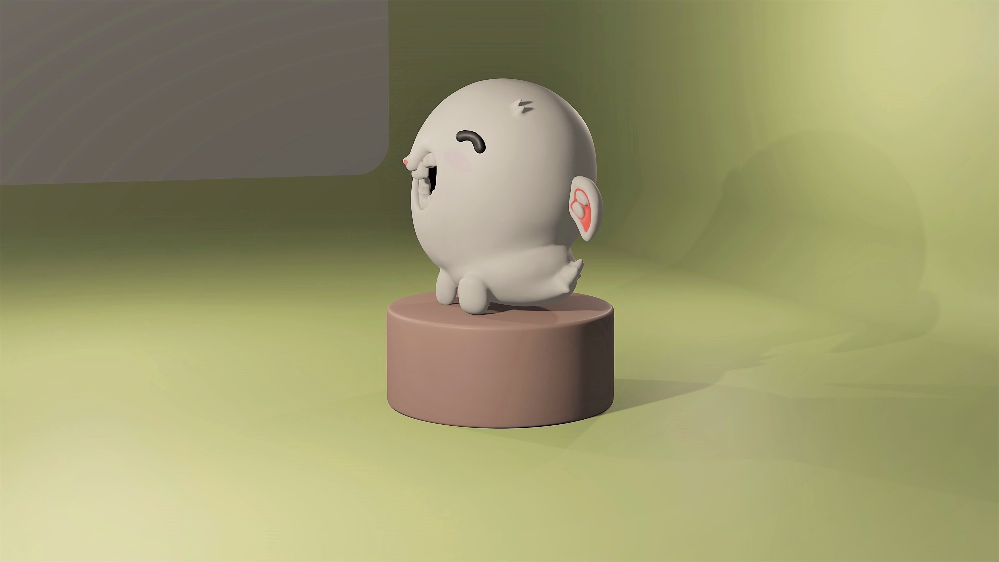 Bun Messenger Sticker - Digital Sculpt 3D model 3D printable | CGTrader