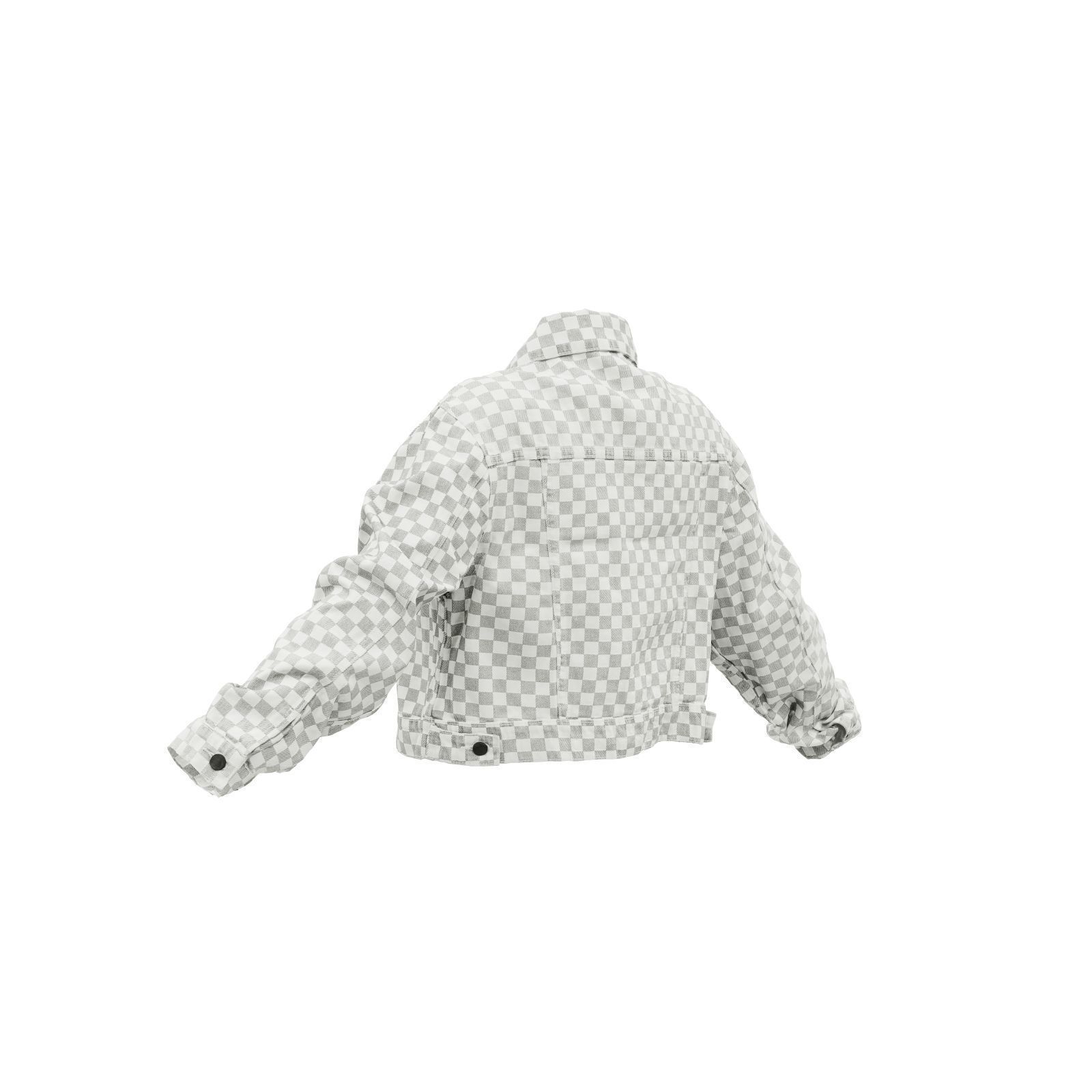 Grey Checkered Jacket 3D model | CGTrader