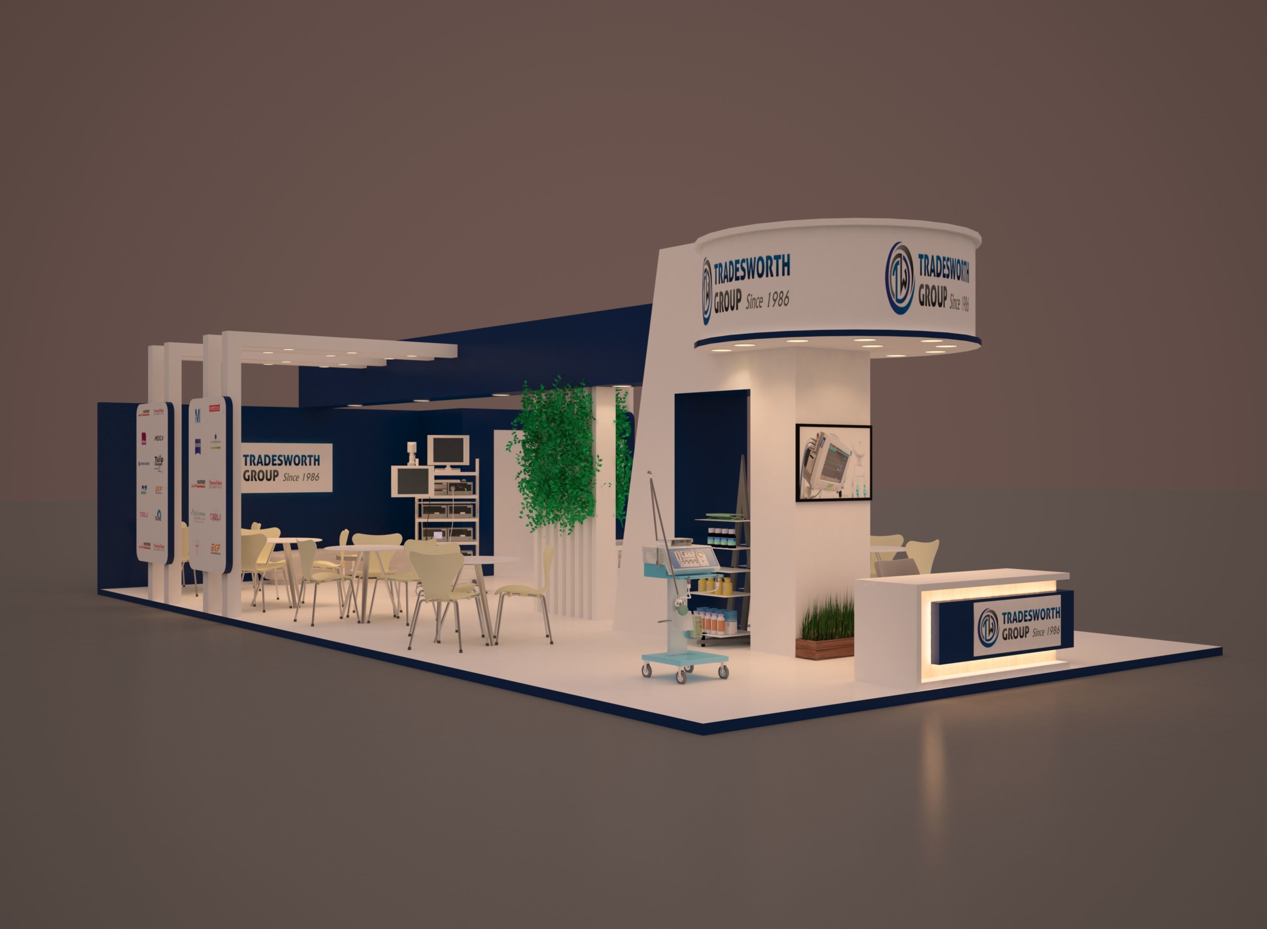 Medical Equipment Exhibition Stall 3D model | CGTrader