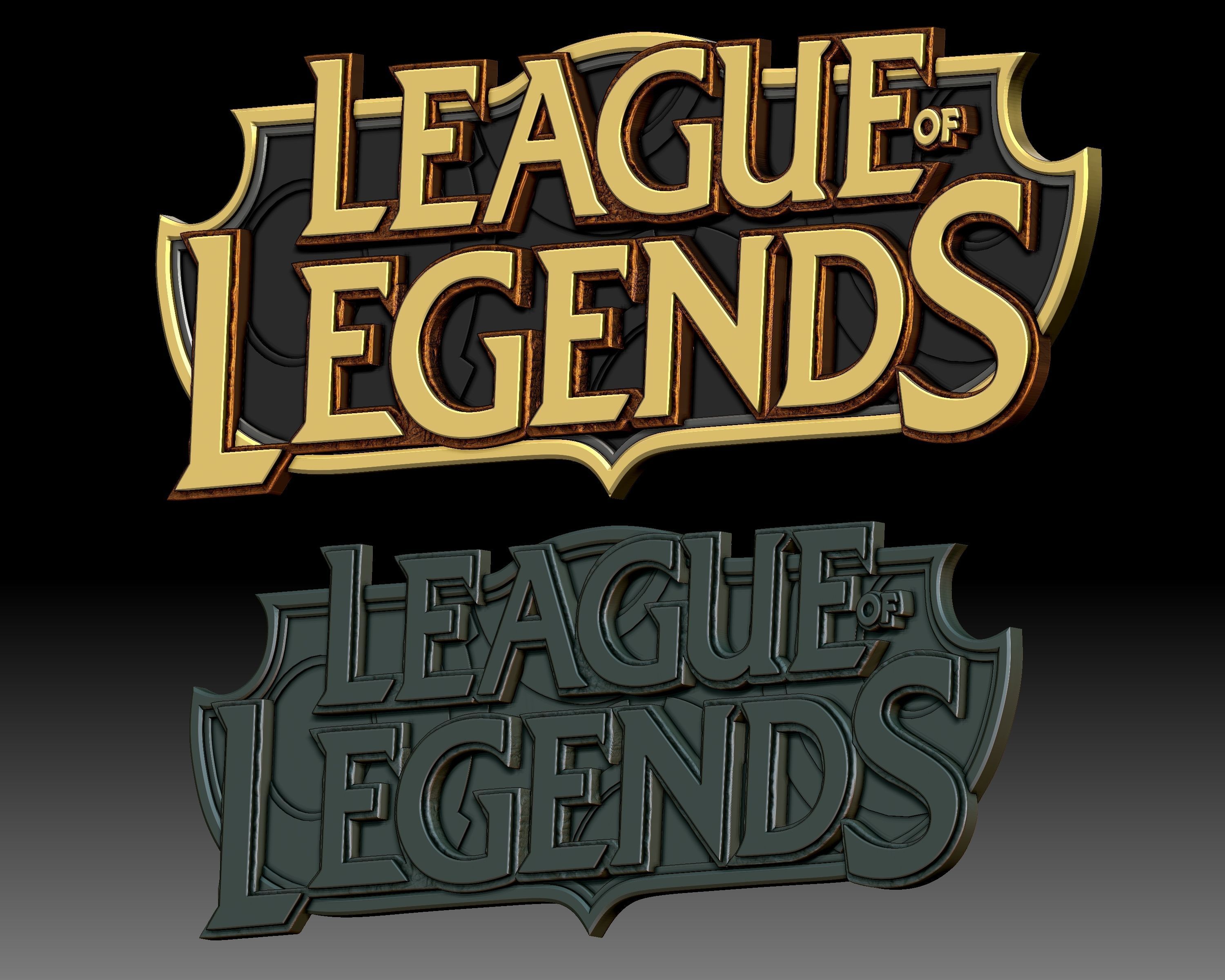 League of Legends Logo for 3D printer or CNC router 3D model 3D ...