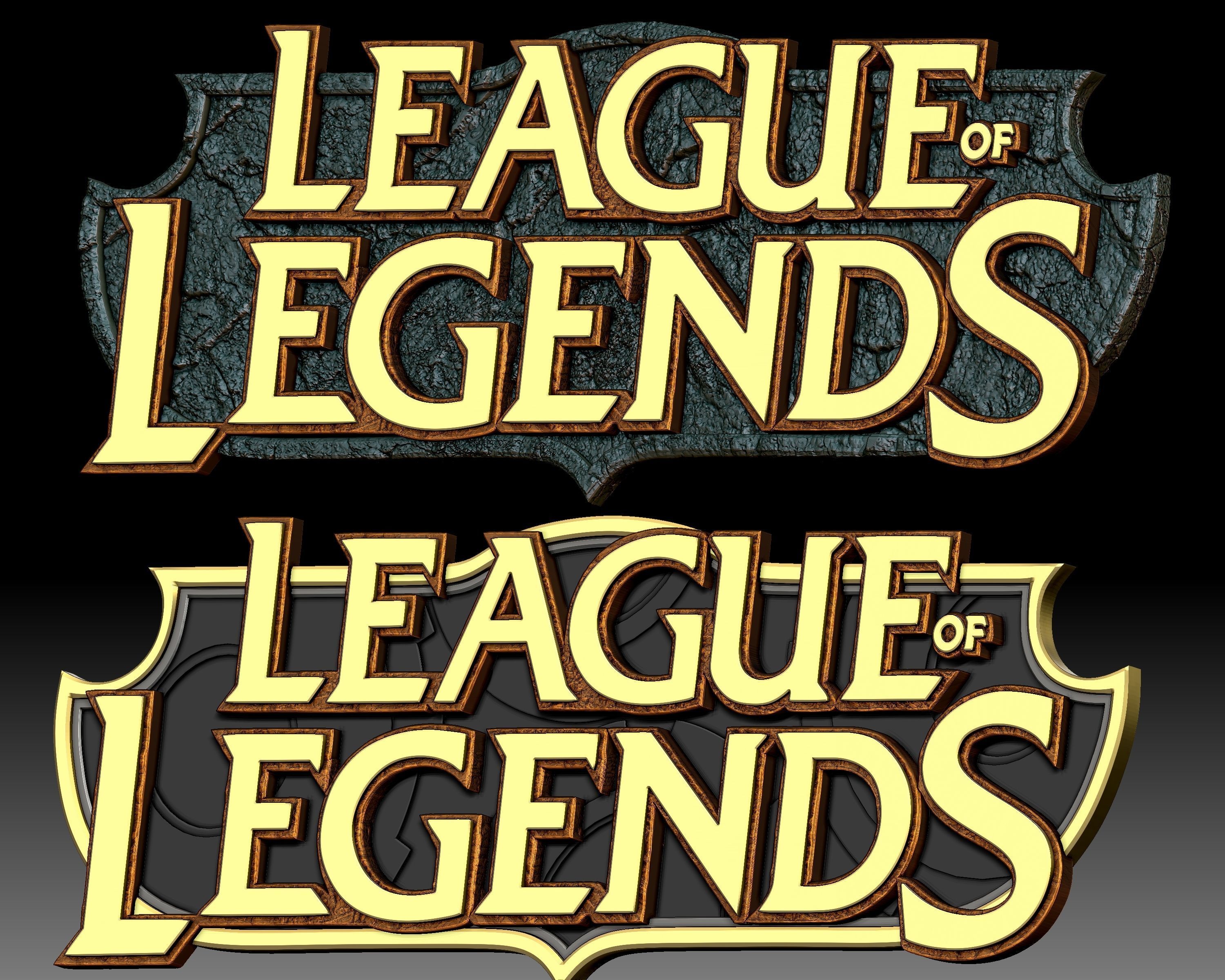 League of Legends Logo for 3D printer or CNC router 3D model 3D ...