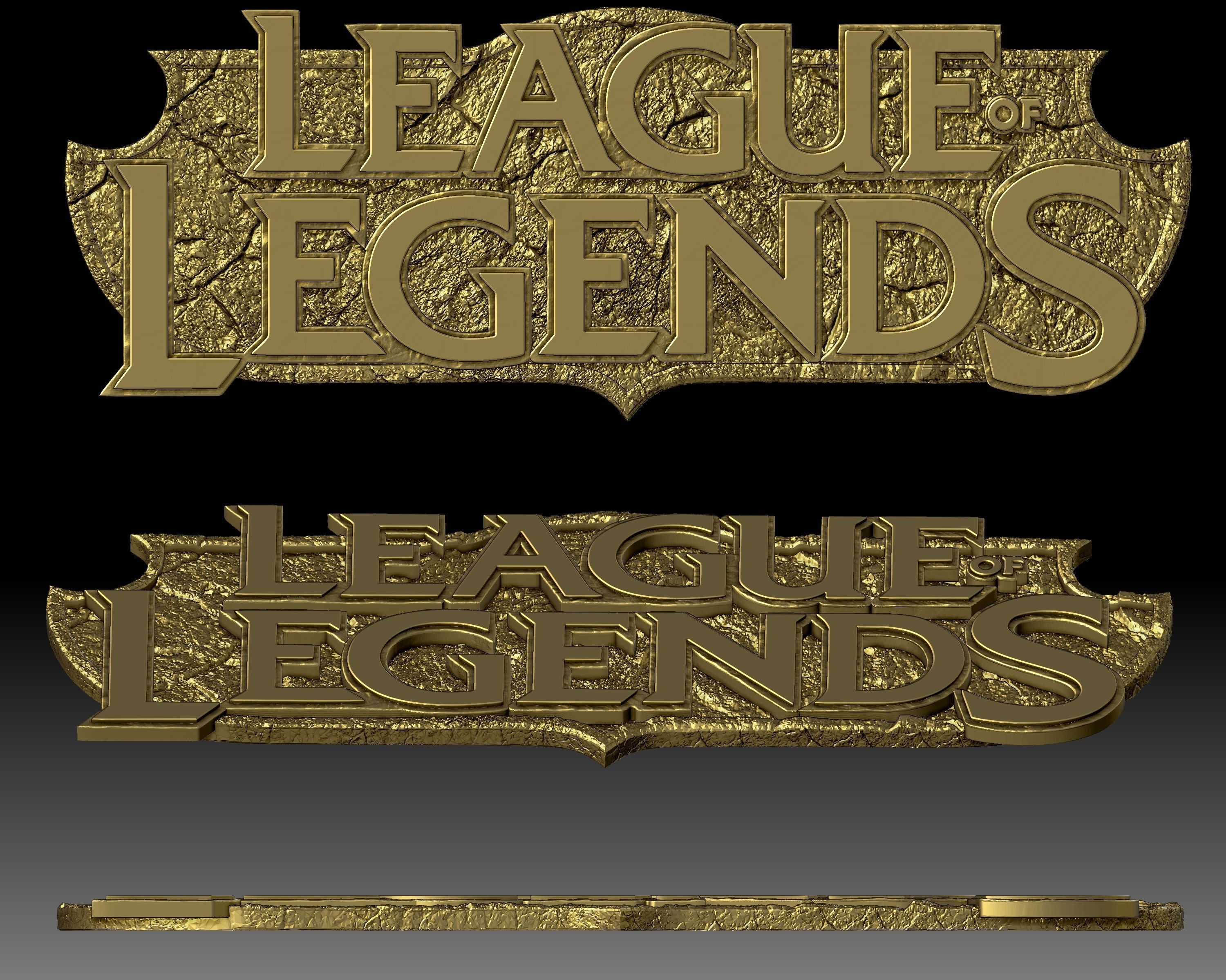 League of Legends Logo for 3D printer or CNC router 3D model 3D ...