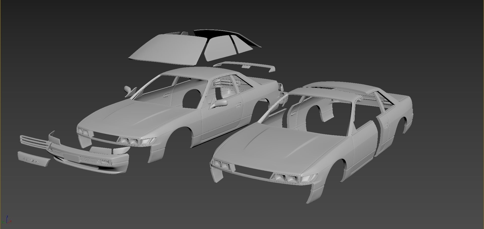 Nissan Silvia S13 3D model 3D printable | CGTrader