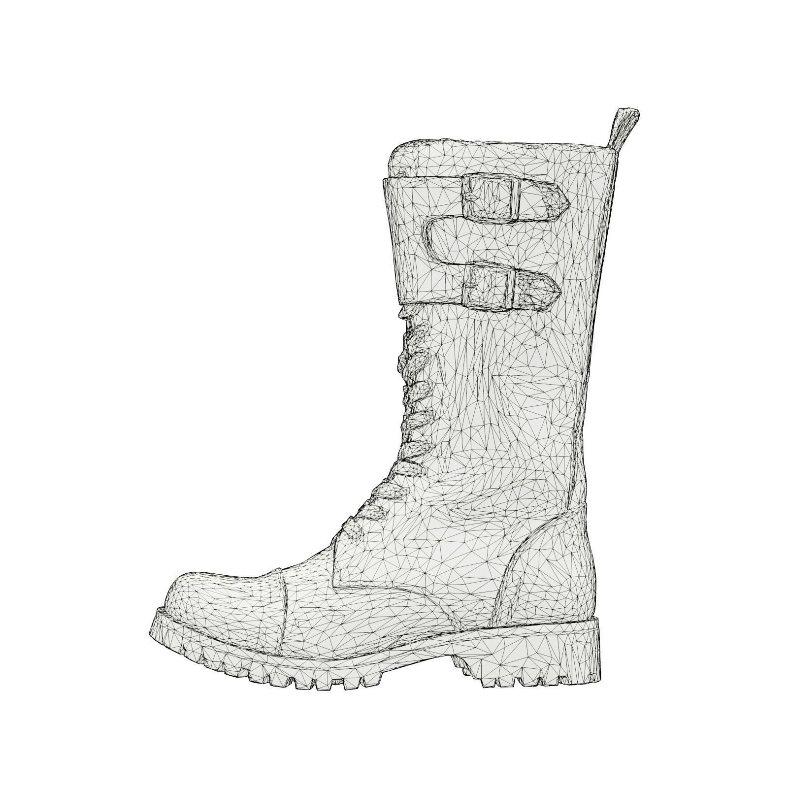 Laces And Buckles Boots 3D model | CGTrader