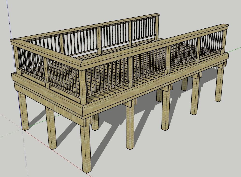 Wooden Deck free 3D model | CGTrader