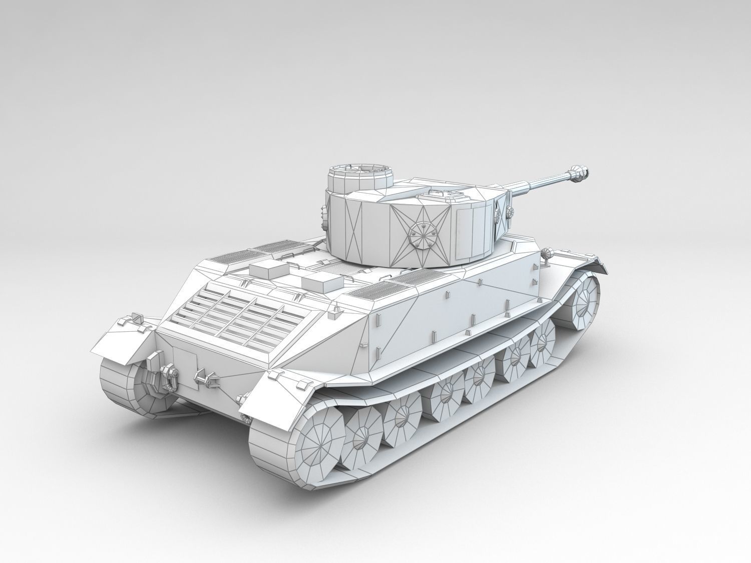 3D model Low Poly VK4501 Tiger P VR / AR / low-poly | CGTrader