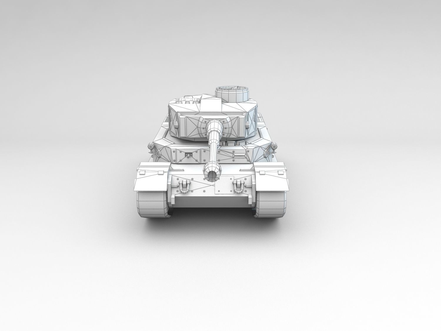 3D model Low Poly VK4501 Tiger P VR / AR / low-poly | CGTrader