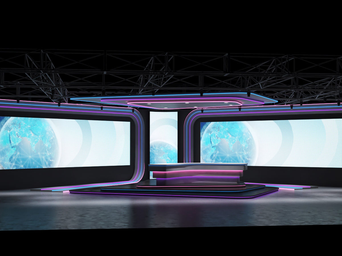 3D model tv studio VR / AR / low-poly | CGTrader