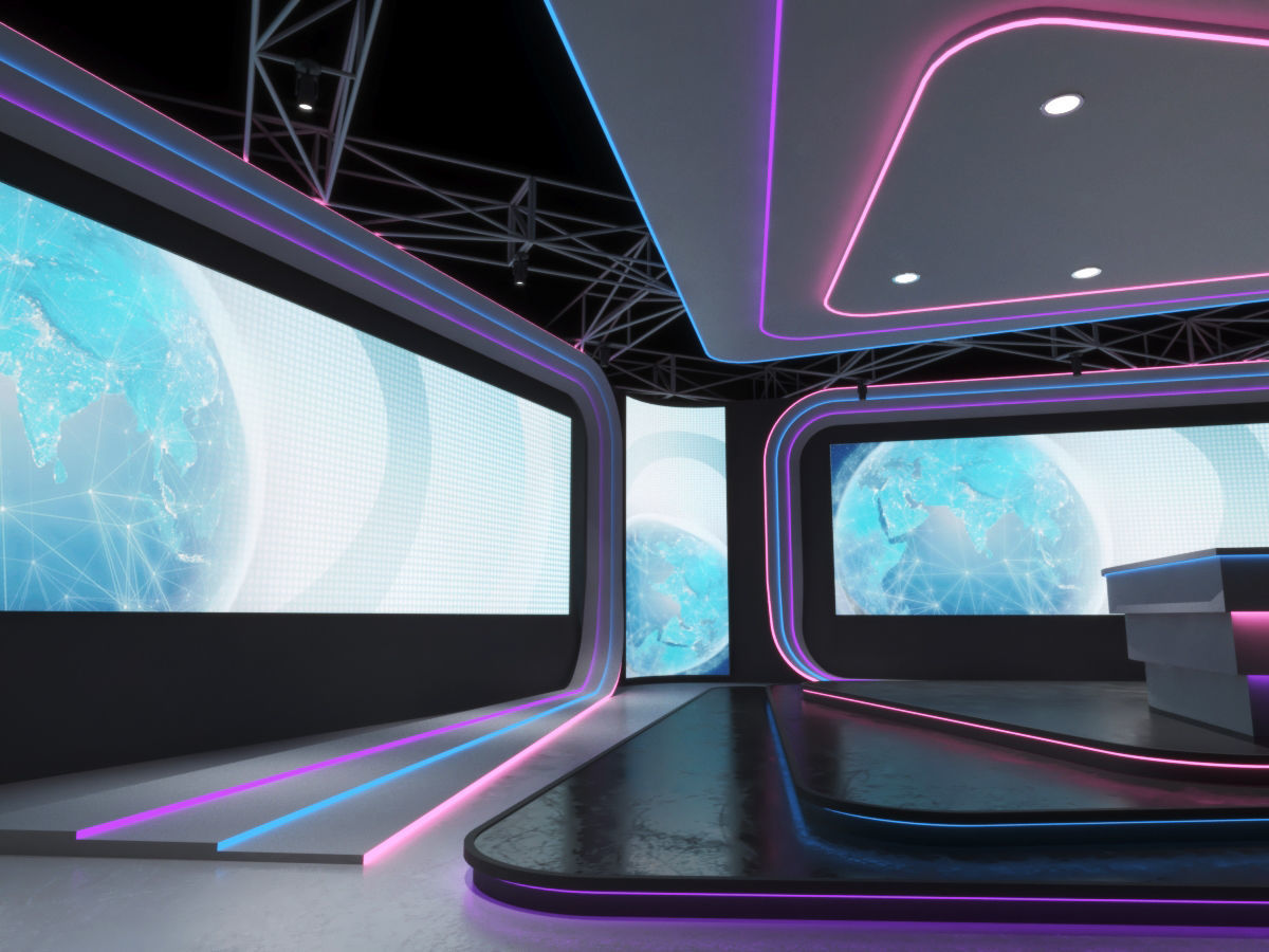 3D model tv studio VR / AR / low-poly | CGTrader