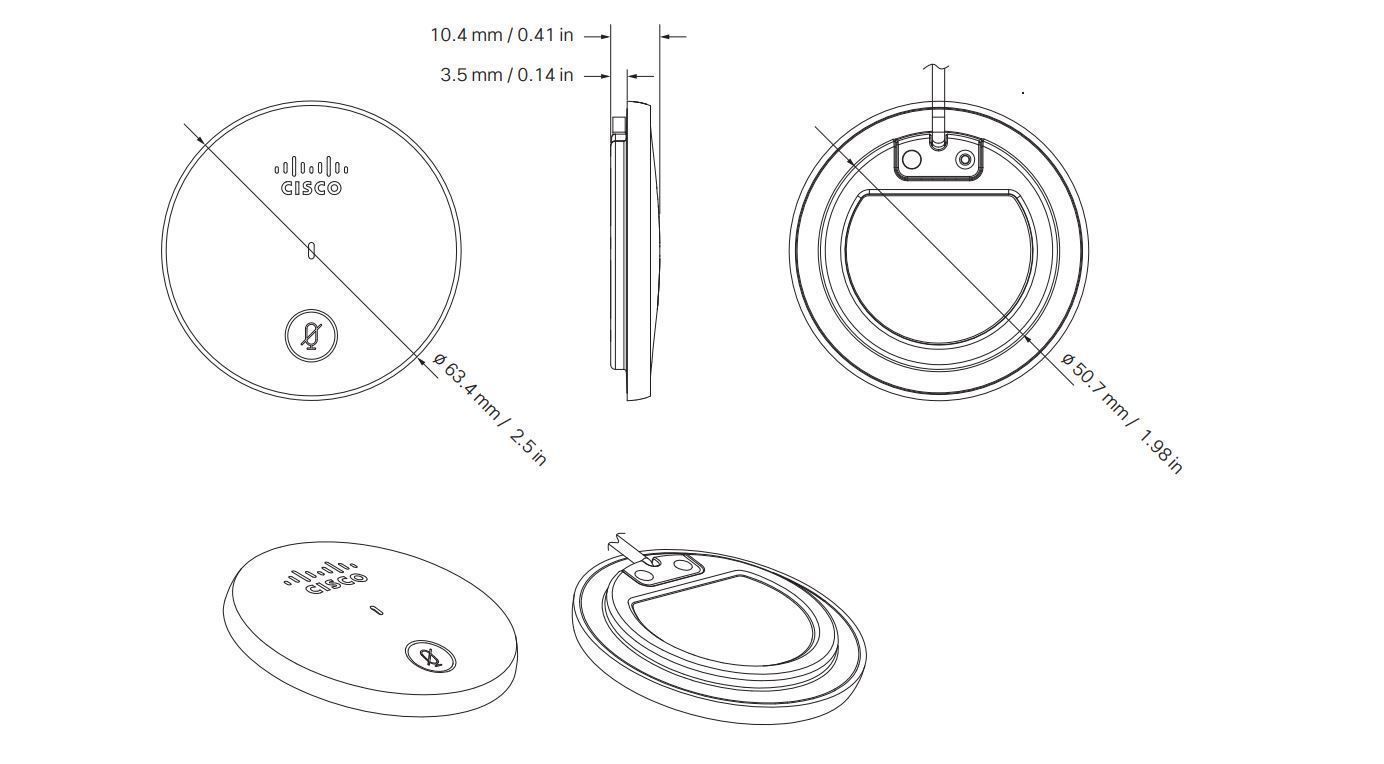 3D model CISCO CS MIC TABLE J Microphone VR / AR / low-poly | CGTrader