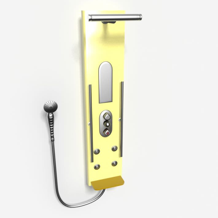 Push Button Handheld Shower Panel 3D model | CGTrader