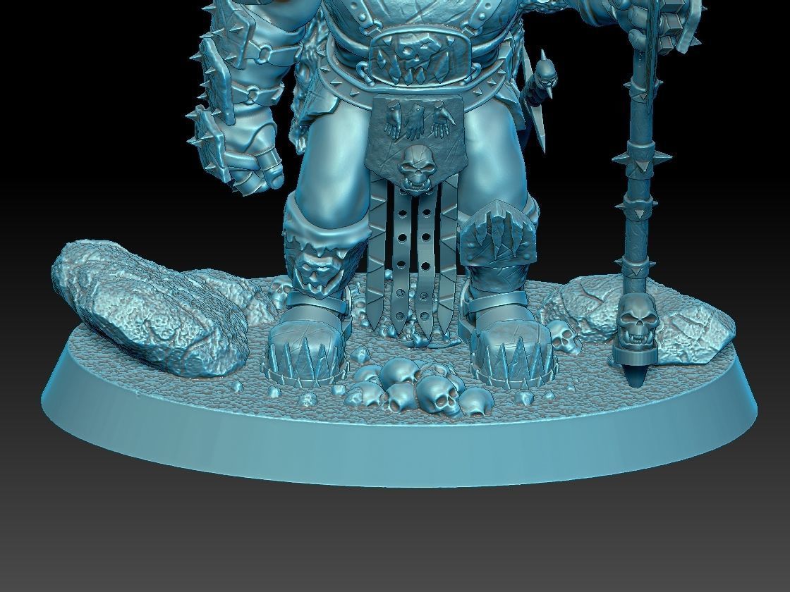 orc warboss warhammer 3D model 3D printable | CGTrader