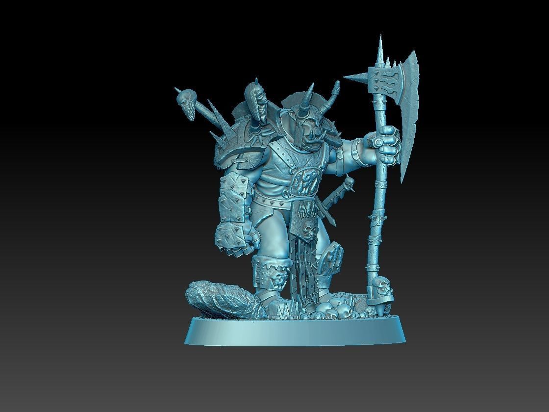 orc warboss warhammer 3D model 3D printable | CGTrader