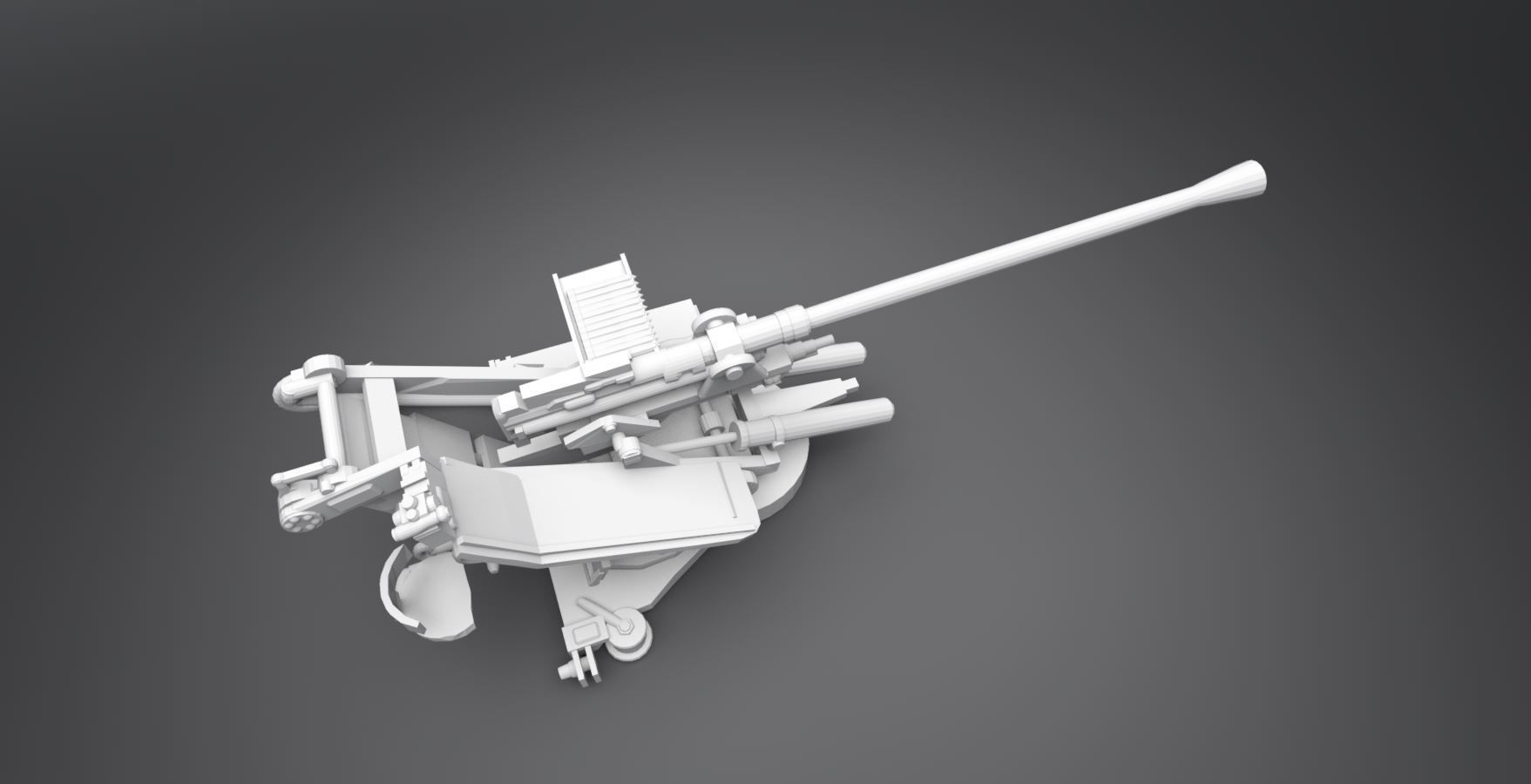 Flak 37 Scale Model 3D model 3D printable | CGTrader