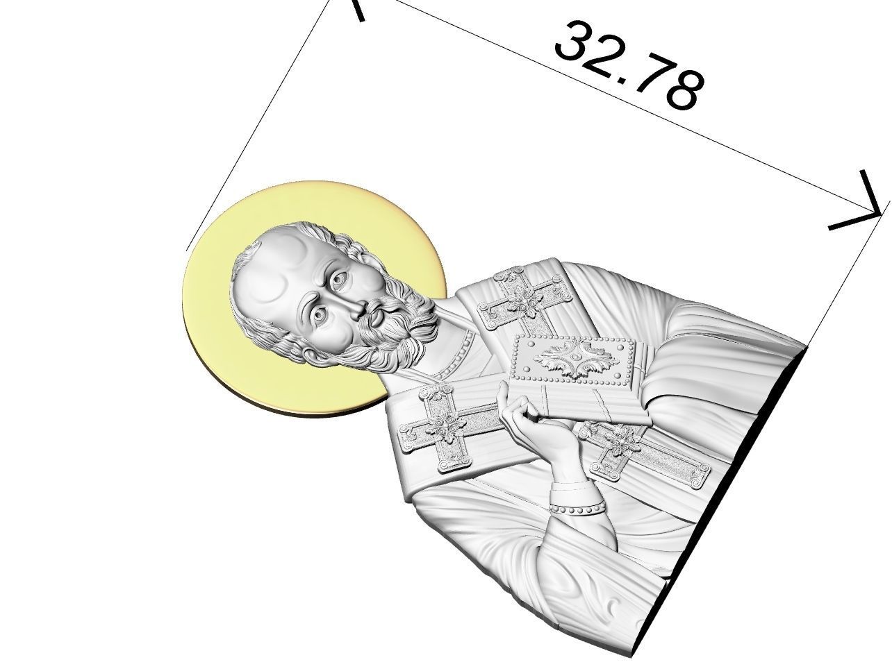 Saint Nicholas 3d model bas relif 3D print model 3D model 3D printable ...