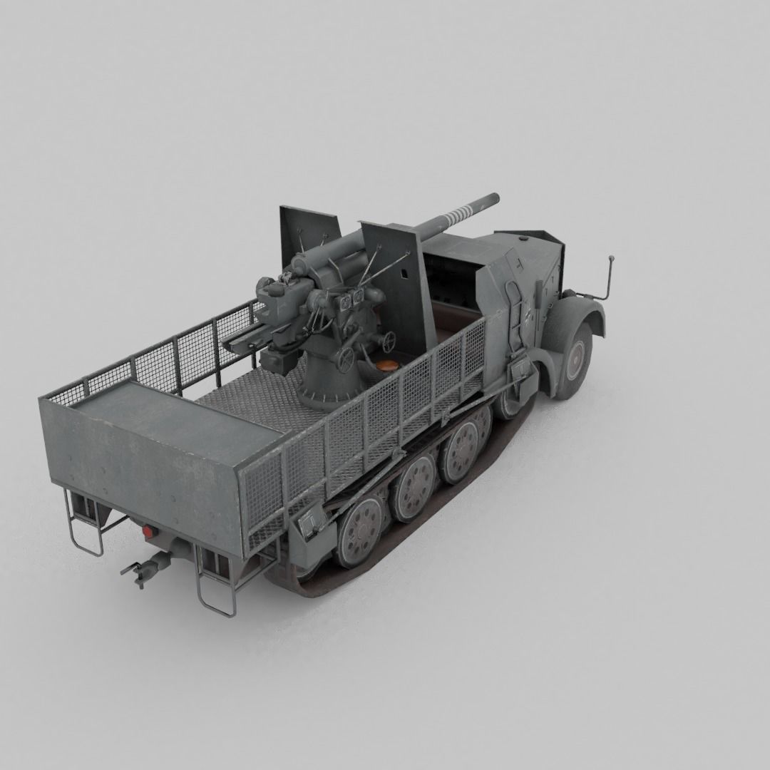 3D model Flak 37 88mm Sfl VR / AR / low-poly | CGTrader