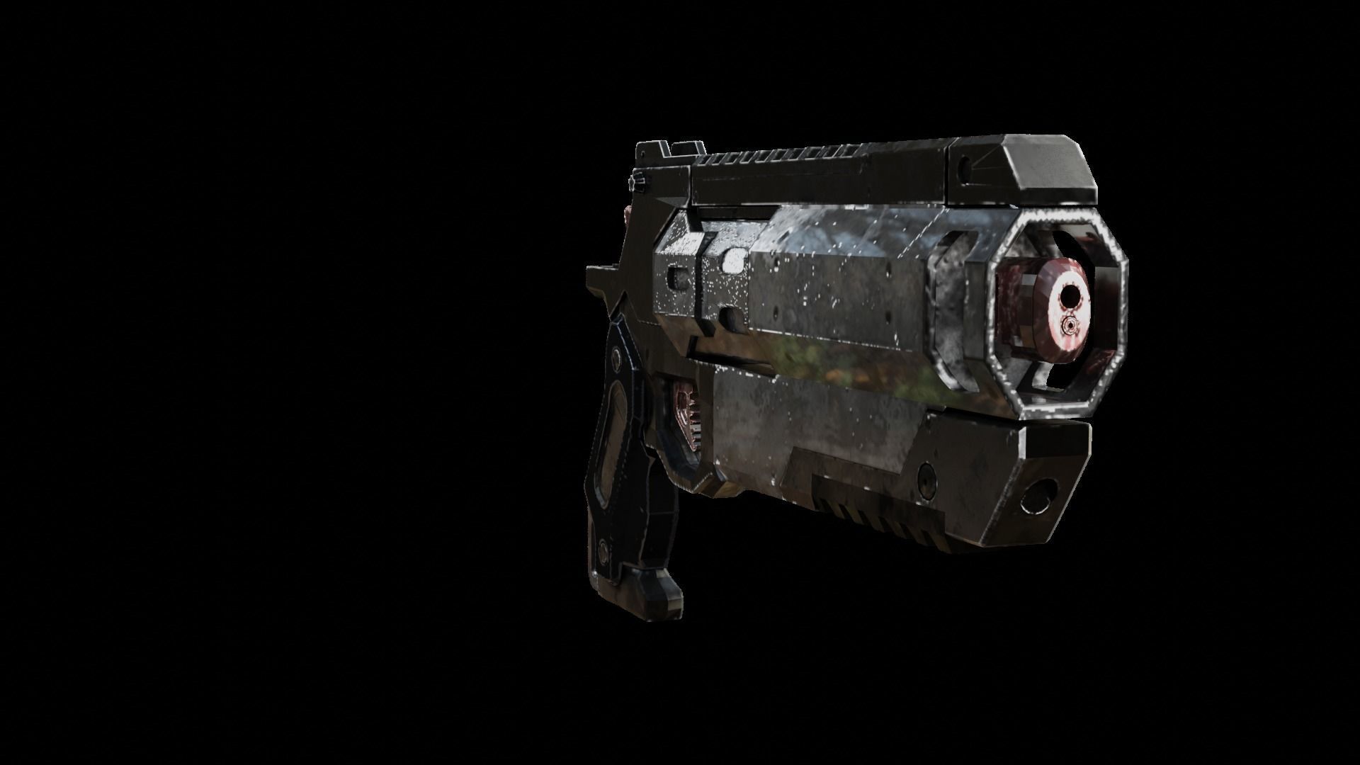 Gun Low-Poly doom grenade launcher free VR / AR / low-poly 3D model ...