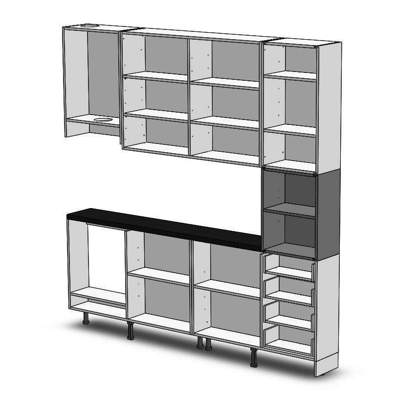 Kitchen Solidworks 3D model 3D model | CGTrader