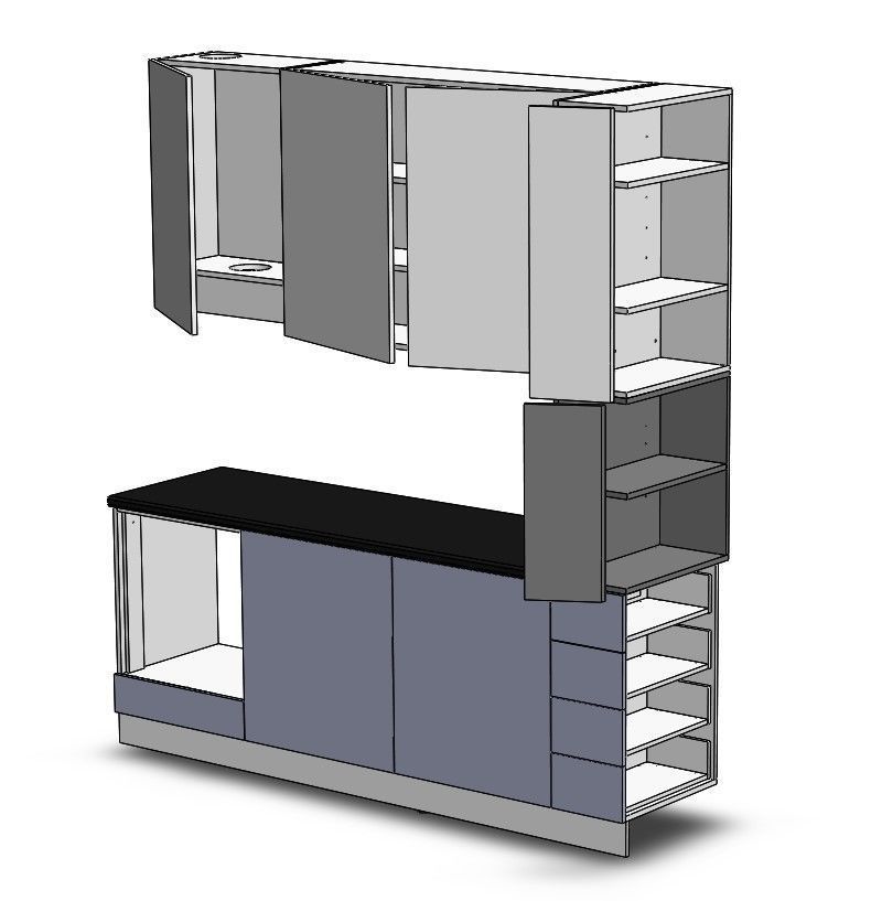 Kitchen Solidworks 3D model 3D model | CGTrader