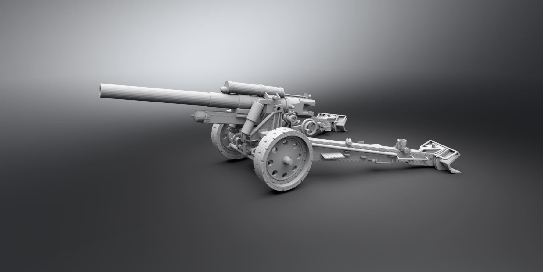 sFh 18 howitzer Scale model 3D model 3D printable | CGTrader