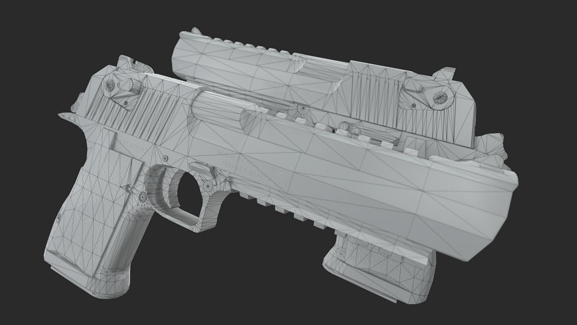 3D model Deagle magnum pistol VR / AR / low-poly | CGTrader