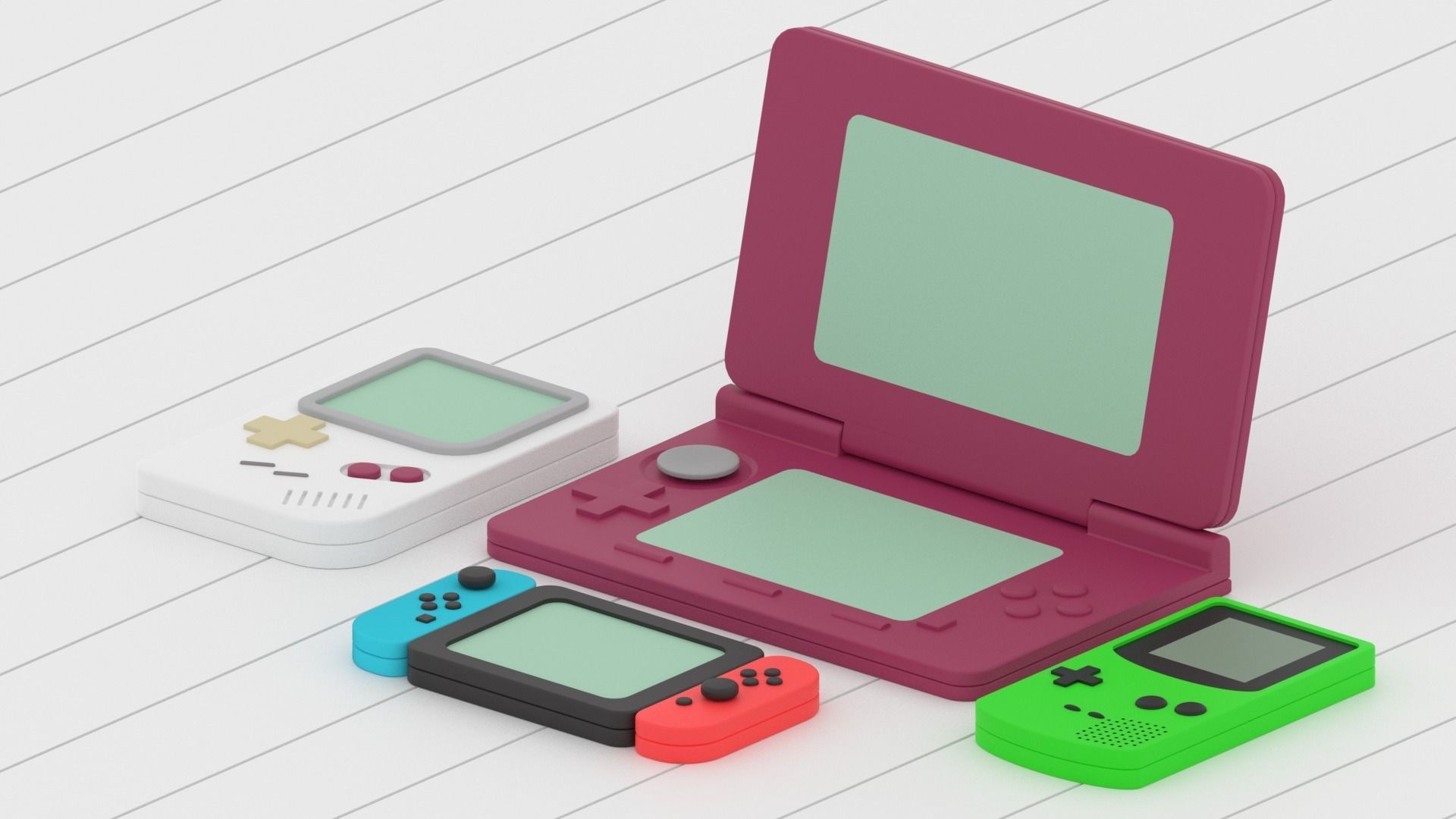 3D model Nintendo Game Consoles Collection VR / AR / low-poly | CGTrader