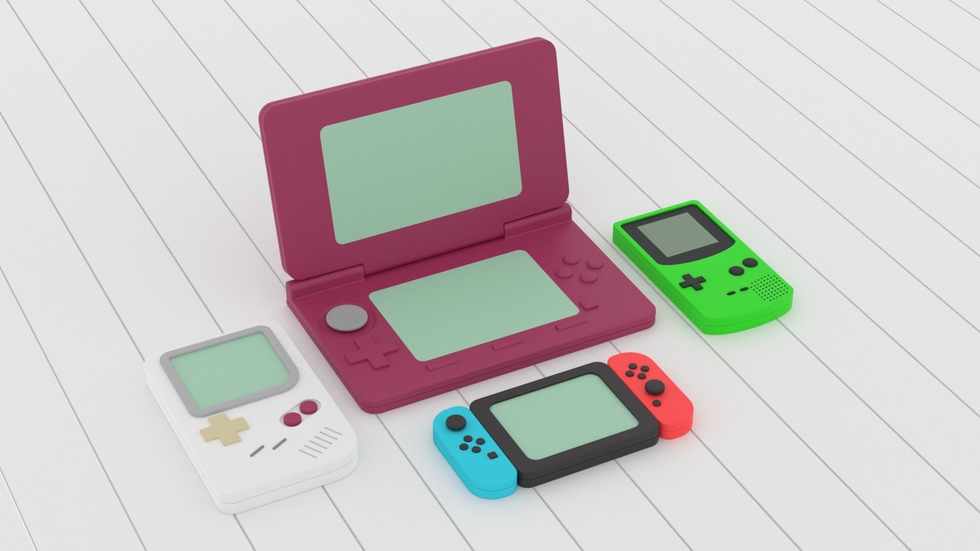 3D model Nintendo Game Consoles Collection VR / AR / low-poly | CGTrader